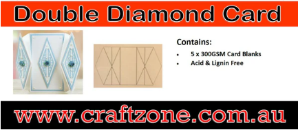 Double Diamond Card - White (Craftzone) | Papercraft Palace