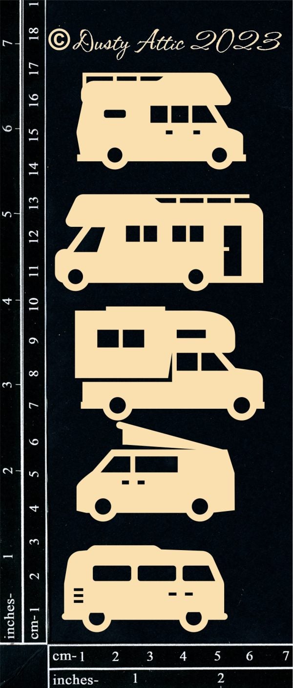 Campervans Chipboard | Papercraft Palace