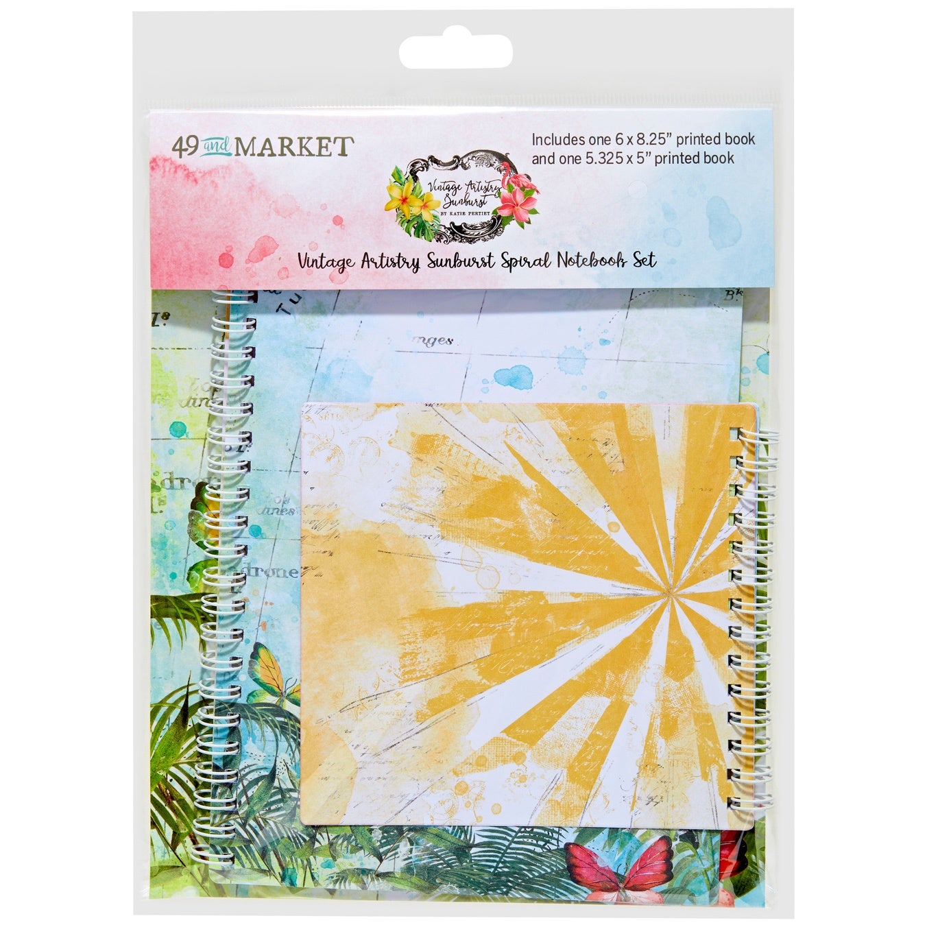 Vintage Artistry Sunburst - 49 And Market Spiral Notebook Set ...