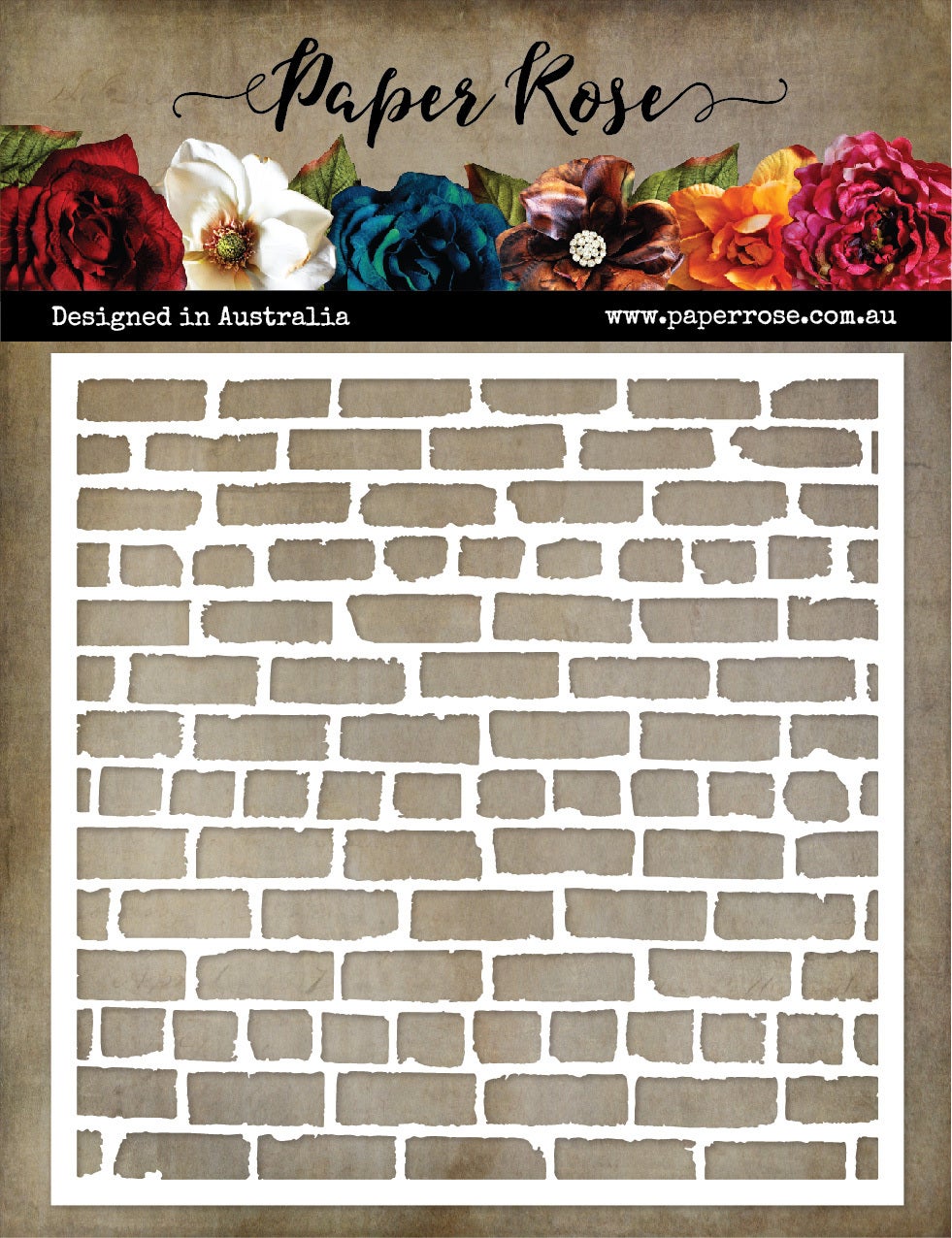 Distressed Brick 6x6" Stencil 18879 | Papercraft Palace