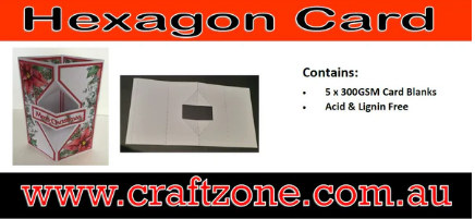 Hexagon Card - White (Craftzone) | Papercraft Palace