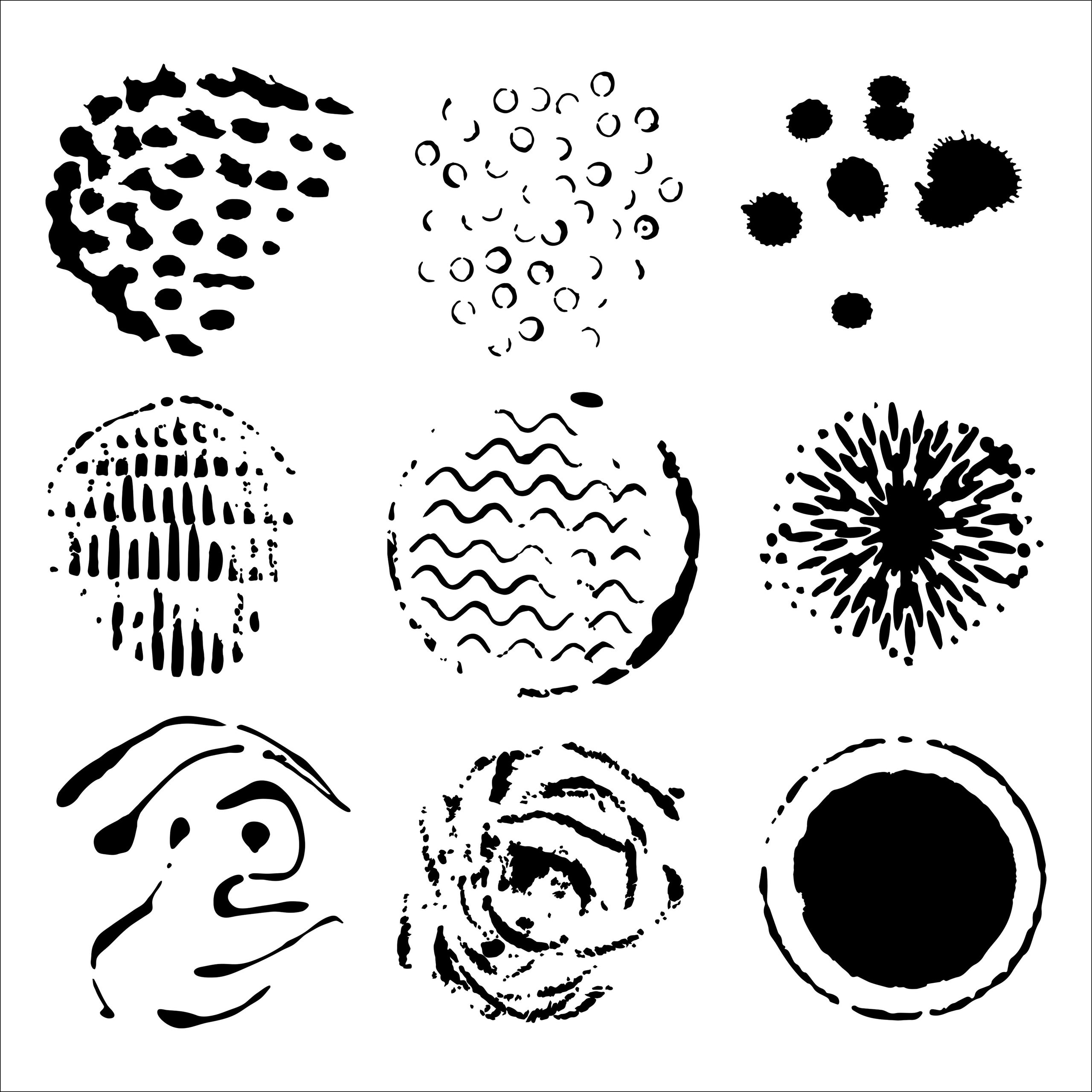 6x6 Stencil - Encircled - Designed by Ronda Palazzari | Papercraft Palace