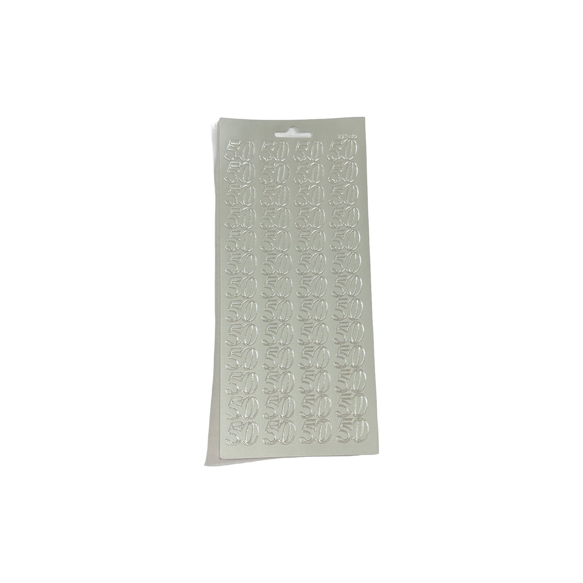Silver 50th Stickers | Papercraft Palace